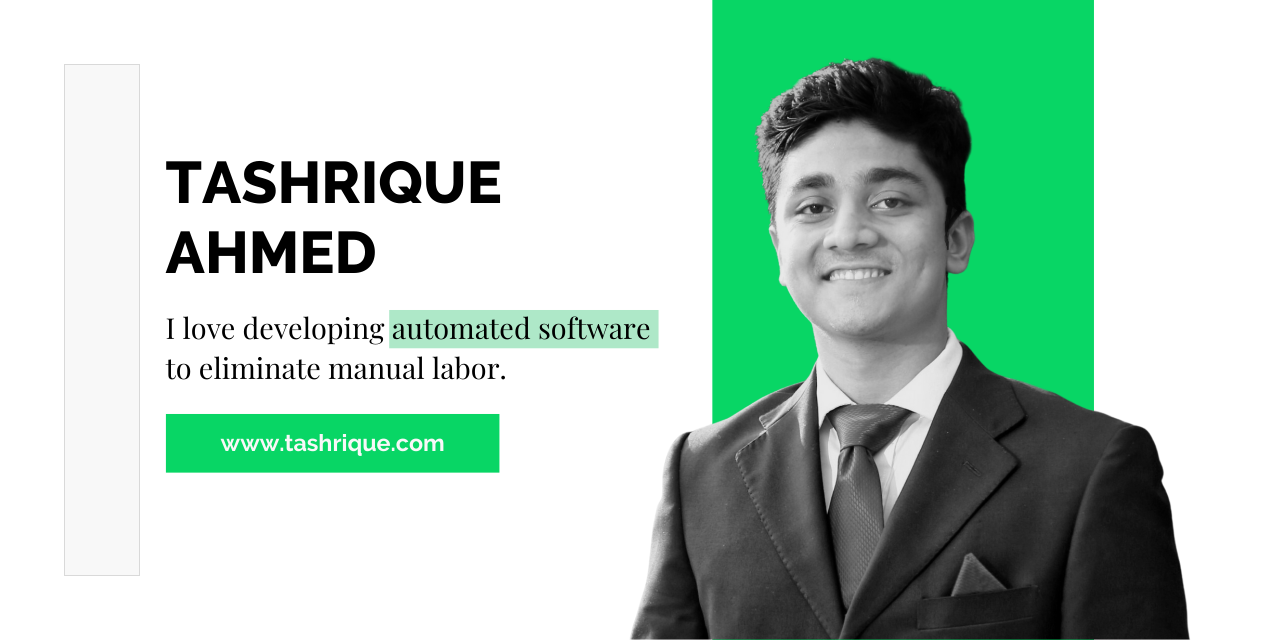 Tashrique Ahmed | Software Developer | UC Berkeley, Williams College